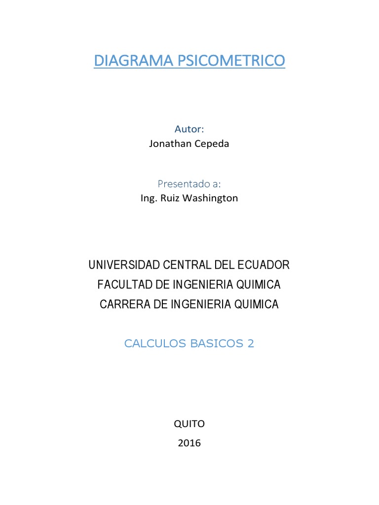 Diagrama Psicometrico | PDF | Humedad | Temperatura