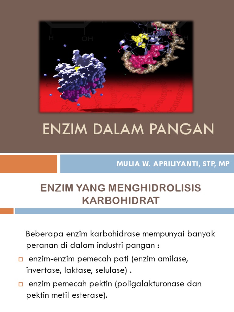 Biokimia Enzim Dalam Pangan | PDF