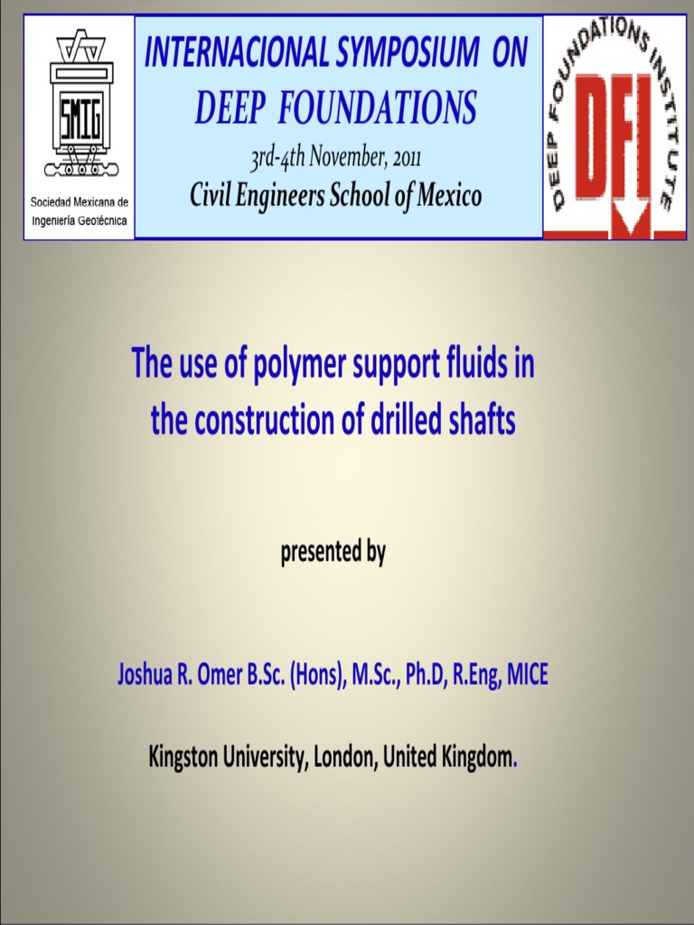 Polymer Support Fluids in Piling | PDF | Deep Foundation | Concrete