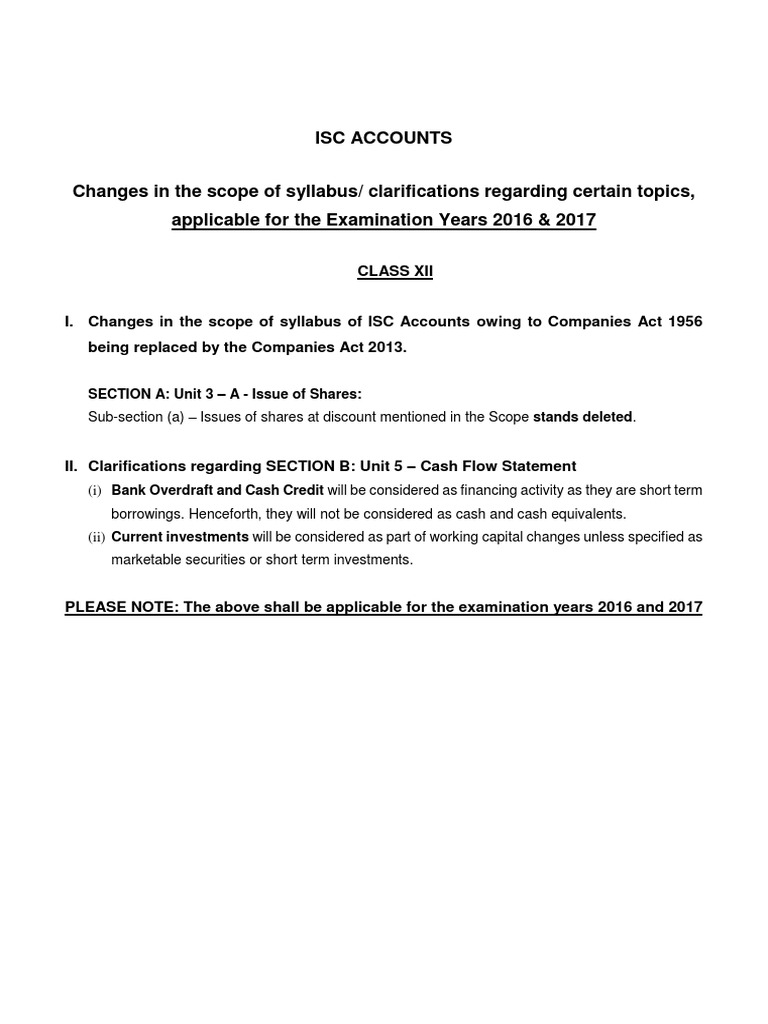 Isc Accounts: Section A: Unit 3 - A - Issue of Shares | PDF