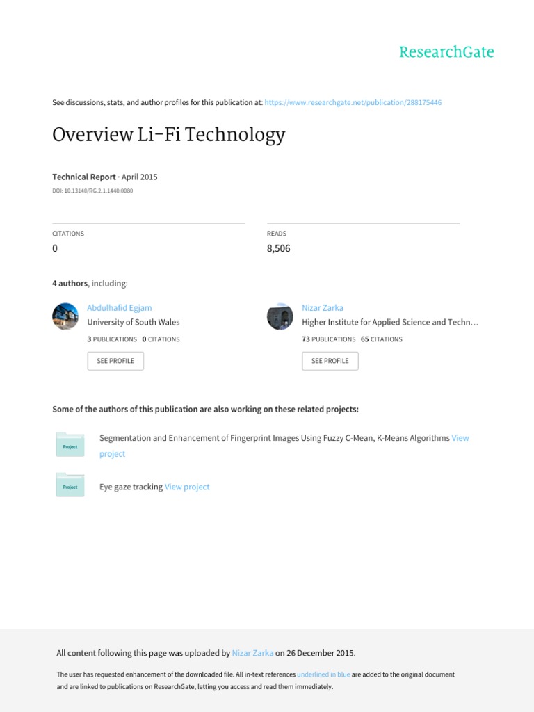 Overview LI-FI Technology | PDF | Wi Fi | Light Emitting Diode
