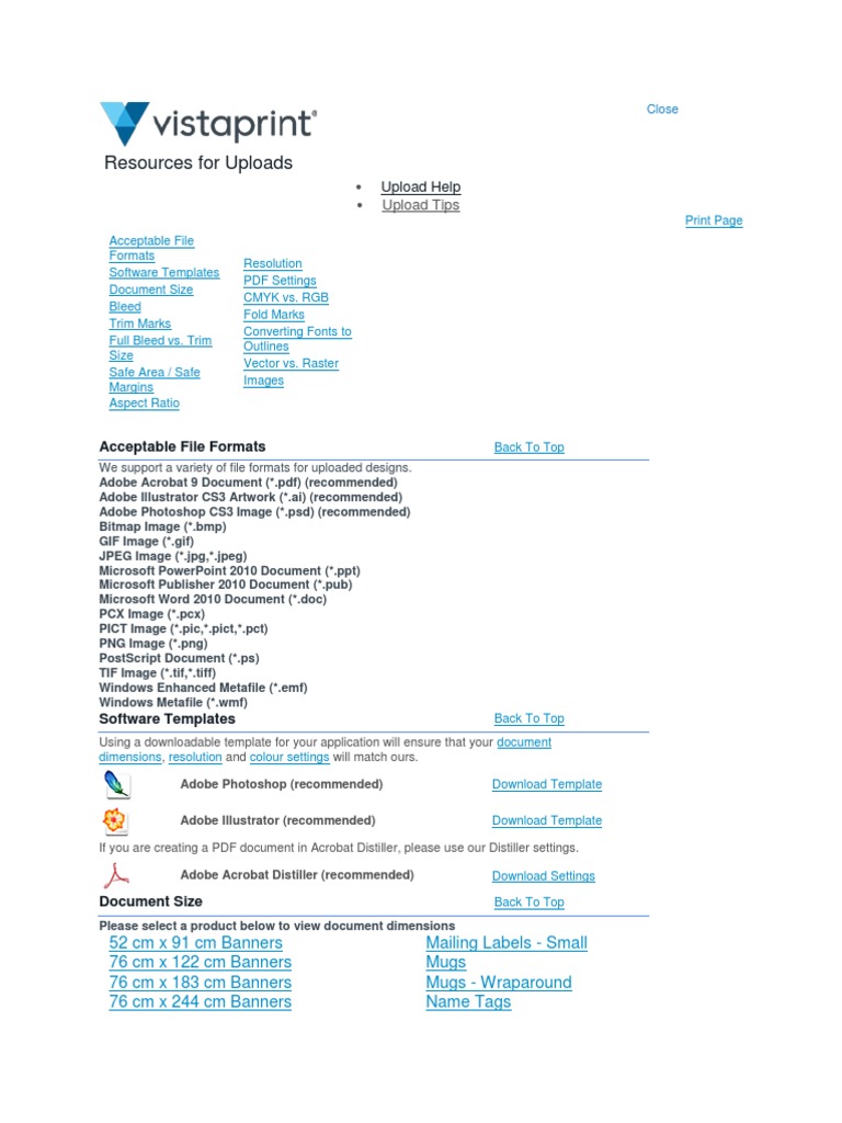 Vista Print | PDF | Image Resolution | Image Scanner