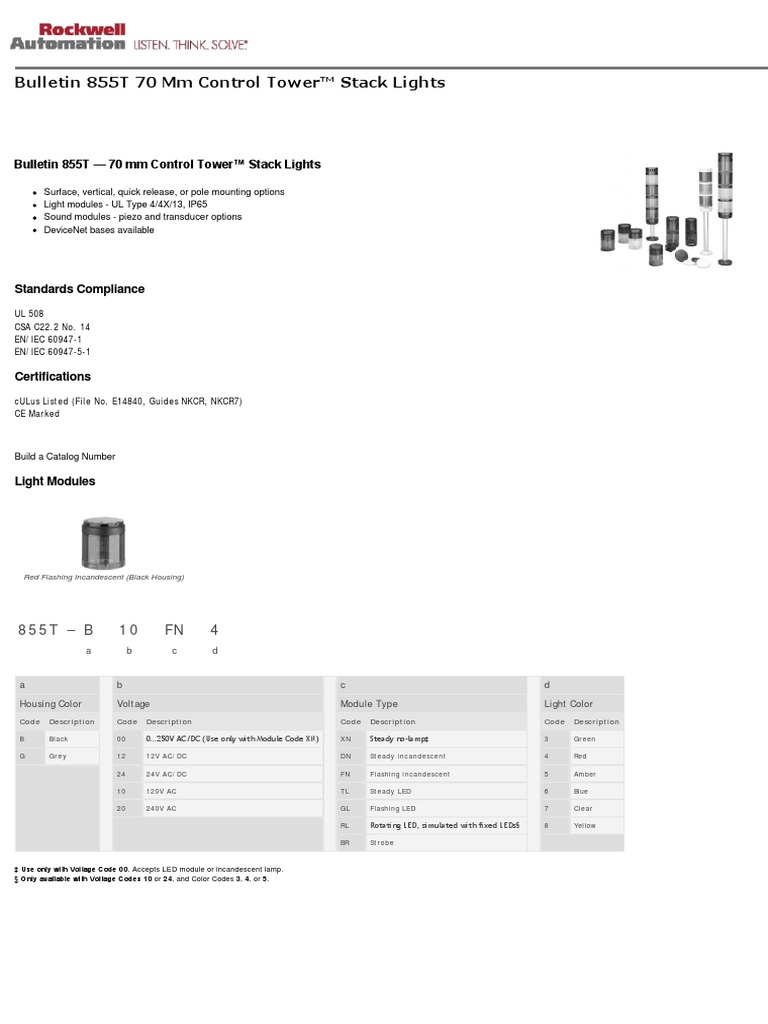 Stack Lights | PDF | Light Emitting Diode | Electrical Connector
