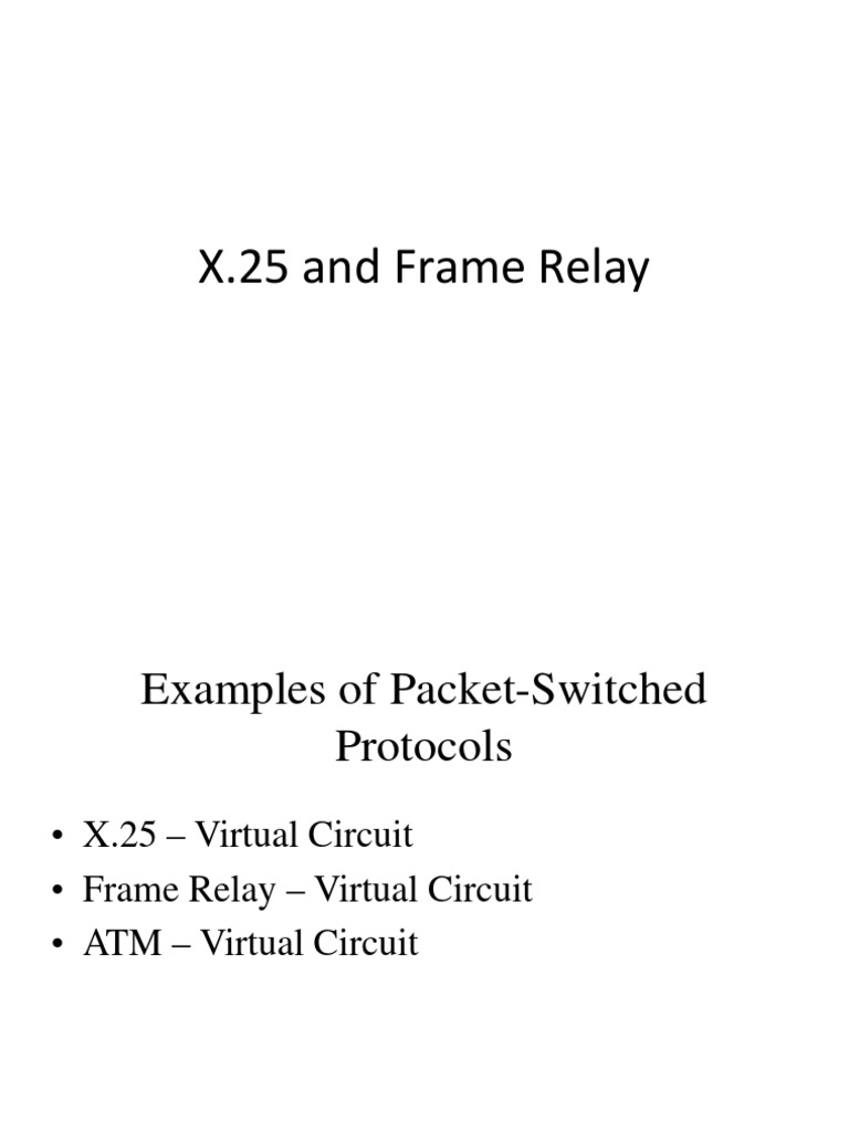 3.X.25 and Frame Relay | PDF | Packet Switching | Network Architecture