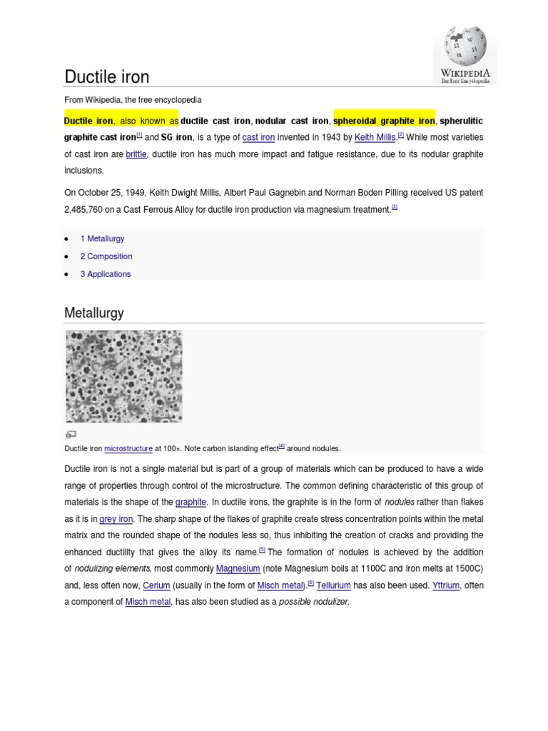 Ductile Iron: A Durable and Impact-Resistant Cast Iron Created Through ...