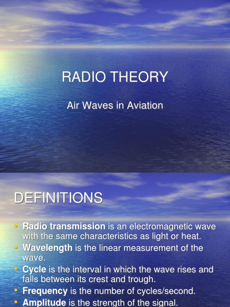Radio Theory: Air Waves in Aviation | PDF | Ionosphere | High Frequency