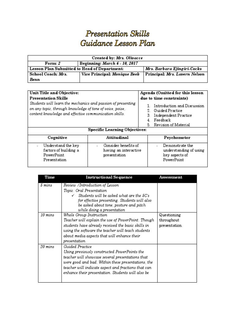 presentation-skills-lesson-lesson-plan-neuropsychological-assessment
