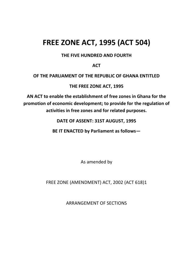 Free Zone Act | PDF | License | Customs