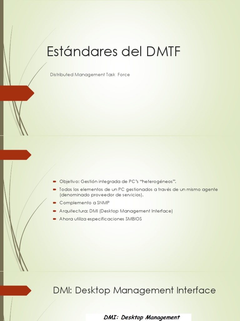 Estándares de Gestión DMTF en TI | PDF | Informática | Ingeniería ...