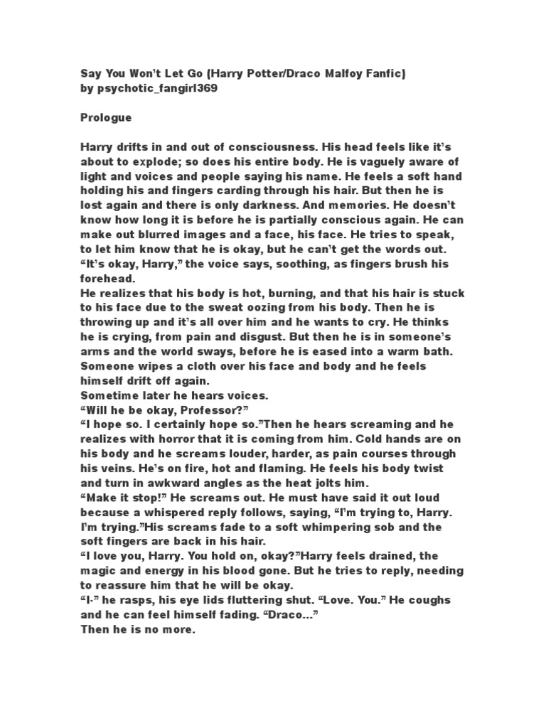 Say You Won't Let Go (Harry Potter - Draco Malfoy Fanfic) | PDF | J. K. Rowling | Harry Potter ...
