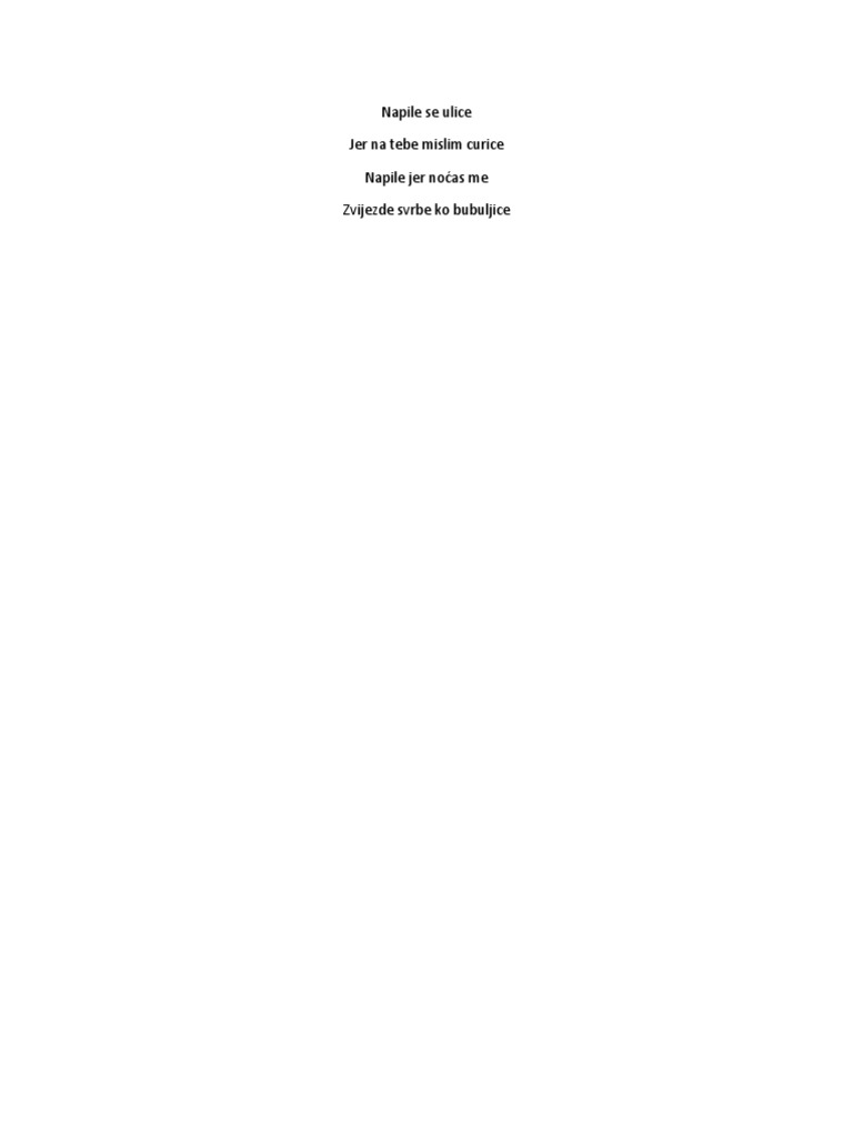 Bijelo Dugme Napile Se Ulice | PDF