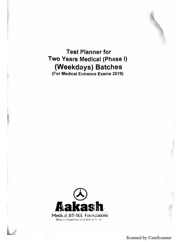 Aakash Test Planner | PDF