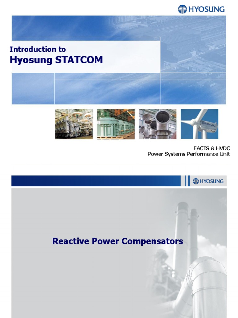 Hyosung - Introduction of Hyosung STATCOM | PDF | High Voltage Direct ...