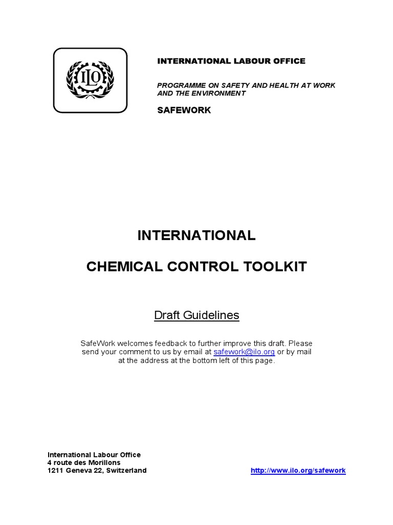 International Chemical Control Toolkit: Draft Guidelines | PDF ...