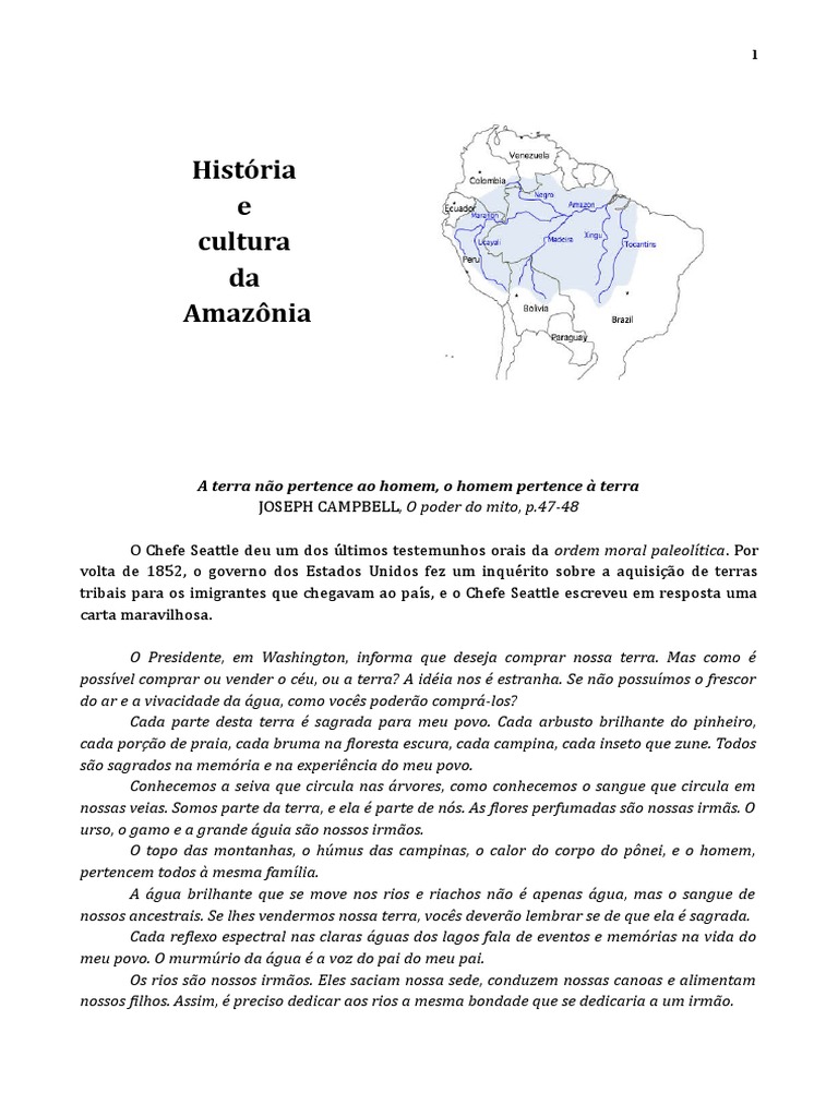História e Cultura Da Amazônia | PDF | Rio Amazonas | Floresta Amazônica