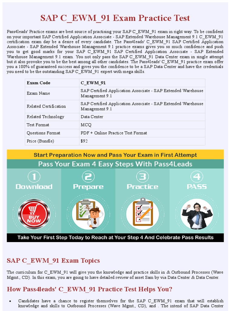 SAP Data Center C - EWM - 91 Practice Exam - Updated 2018 | PDF ...