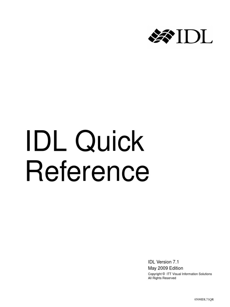 Idl Reference | PDF | Matrix (Mathematics) | 3 D Computer Graphics
