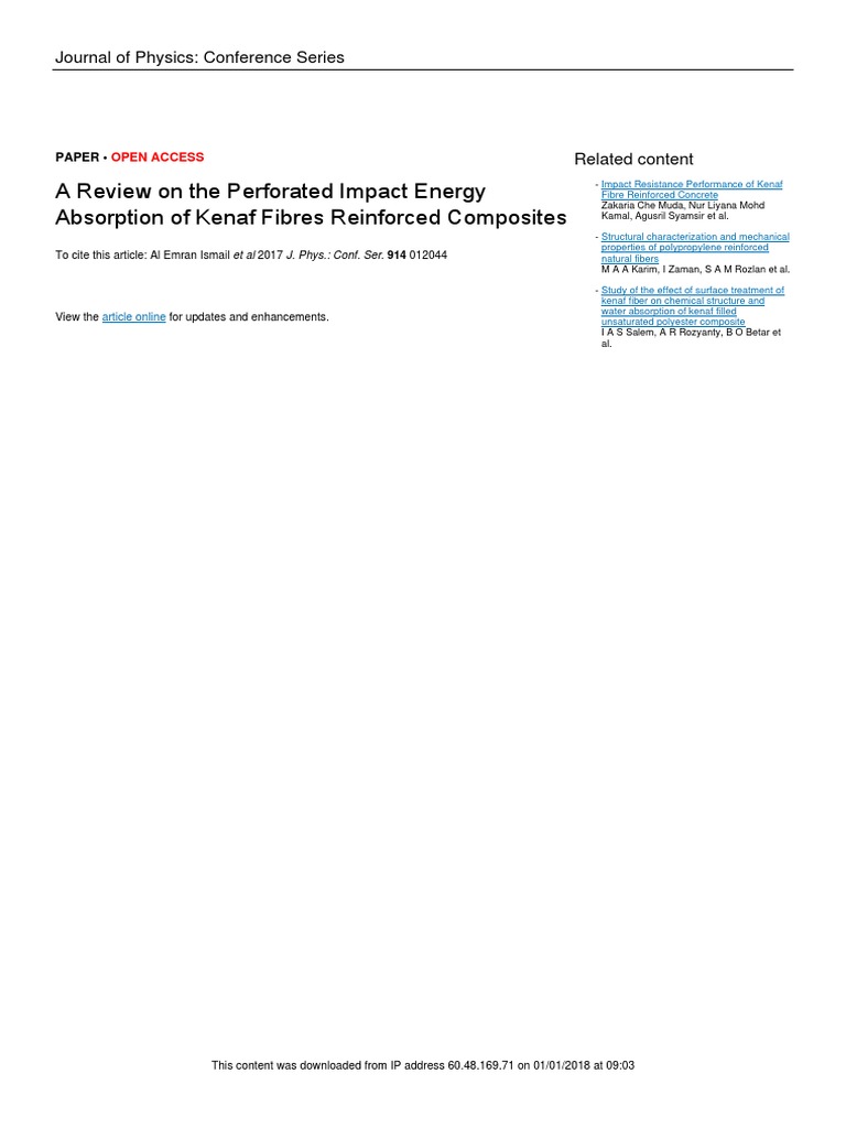 Emran Ismail 2017 | PDF | Composite Material | Fibers