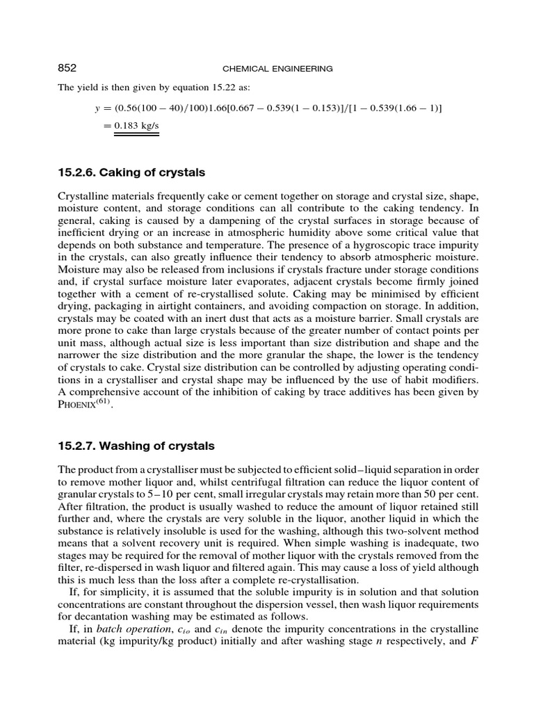 Unit Operation Solved Problems From Exams | PDF | Filtration | Crystallization