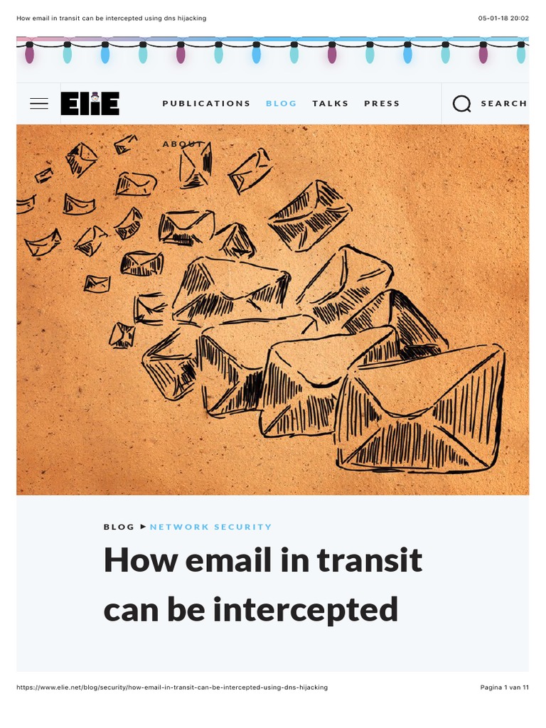 How Email in Transit Can Be Intercepted Using DNS Hijacking | PDF ...