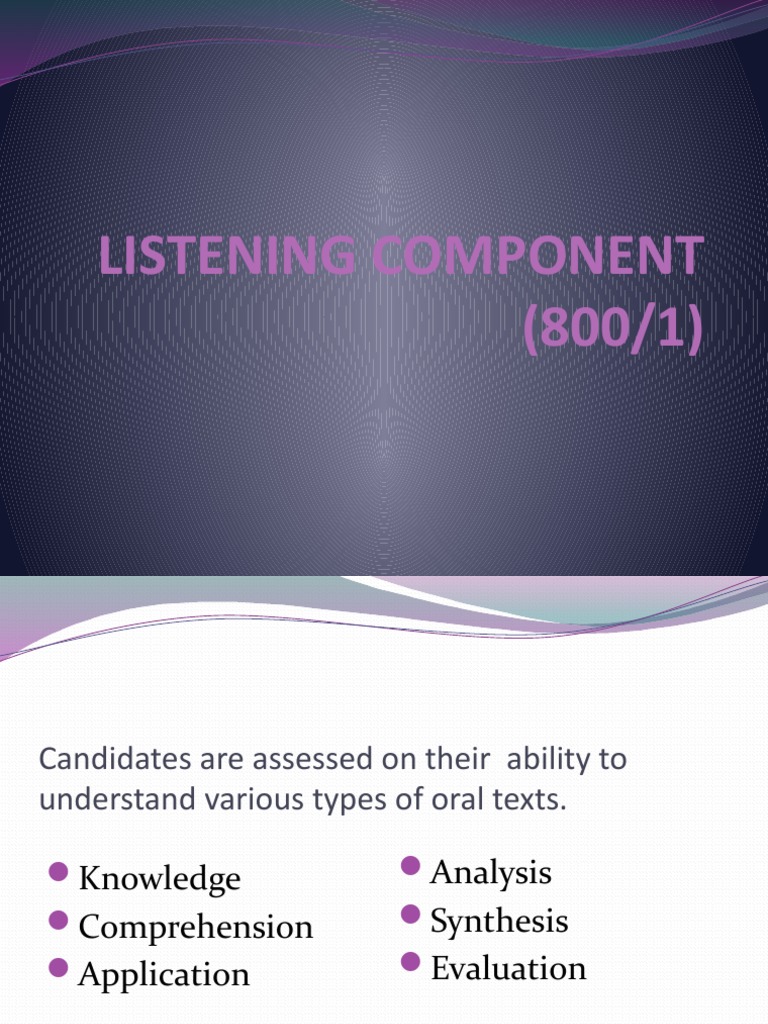 Listening Component | PDF | Career & Growth