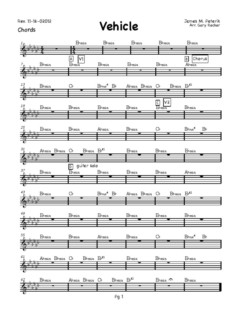 Vehicle Chords 11-16-02012 | PDF