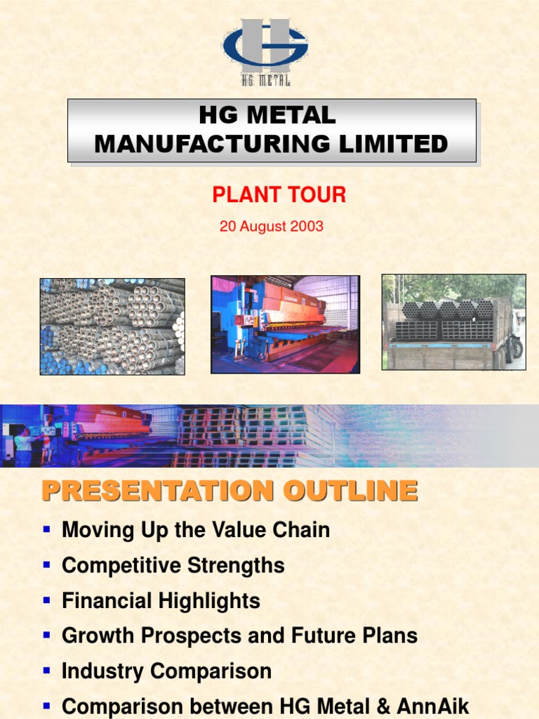 HG Metal Manufacturing Limited: Plant Tour | PDF | Structural Steel | Steel
