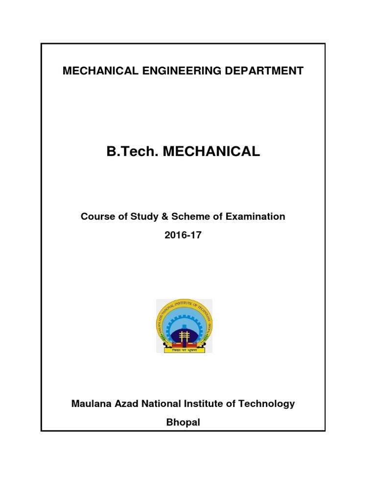 B.Tech Mechanical Engineering Syllabus 2016-17 | PDF | Thermodynamics ...