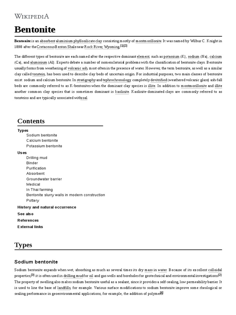 Bentonite | Materials | Chemistry