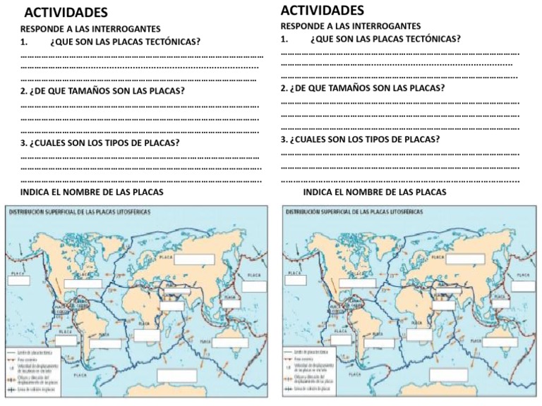 Hojas De Trabajo Sobre Tectónica De Placas Para Niños 2120016