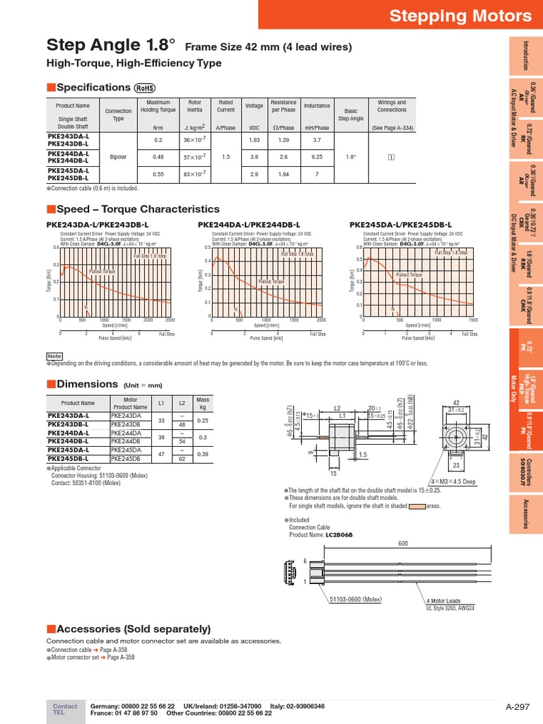 Step Angle 1.8° | PDF | Components | Electrical Engineering