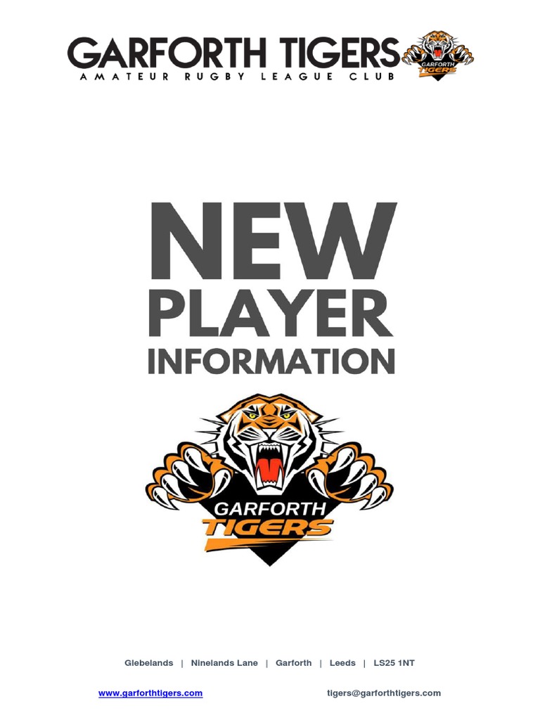 Welcome To Garforth Tigers | PDF | Sports | Leisure