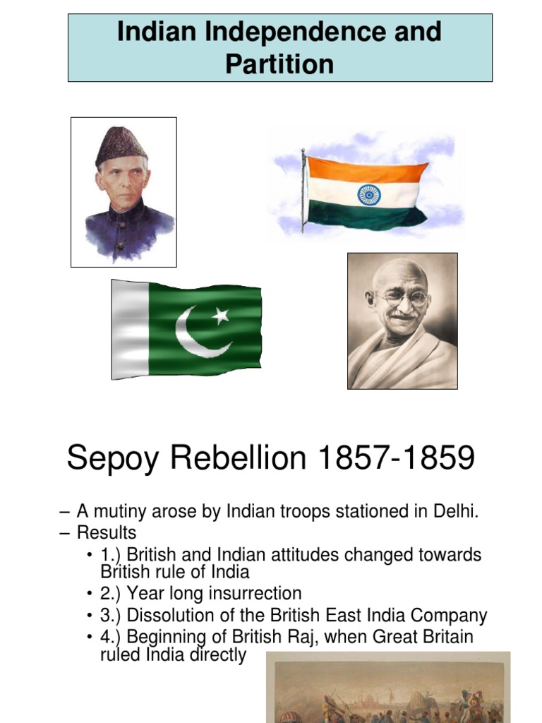 Indian Independence and Partition PPT | Partition Of India | Mahatma Gandhi
