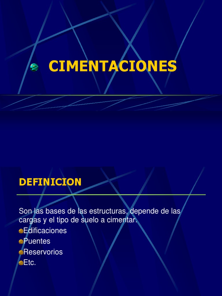 CIMENTACIONES | PDF | Fundación (Ingeniería) | Ingeniería estructural