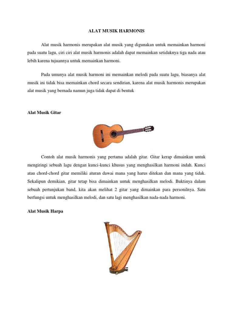 10 Alat Musik Harmonis | PDF