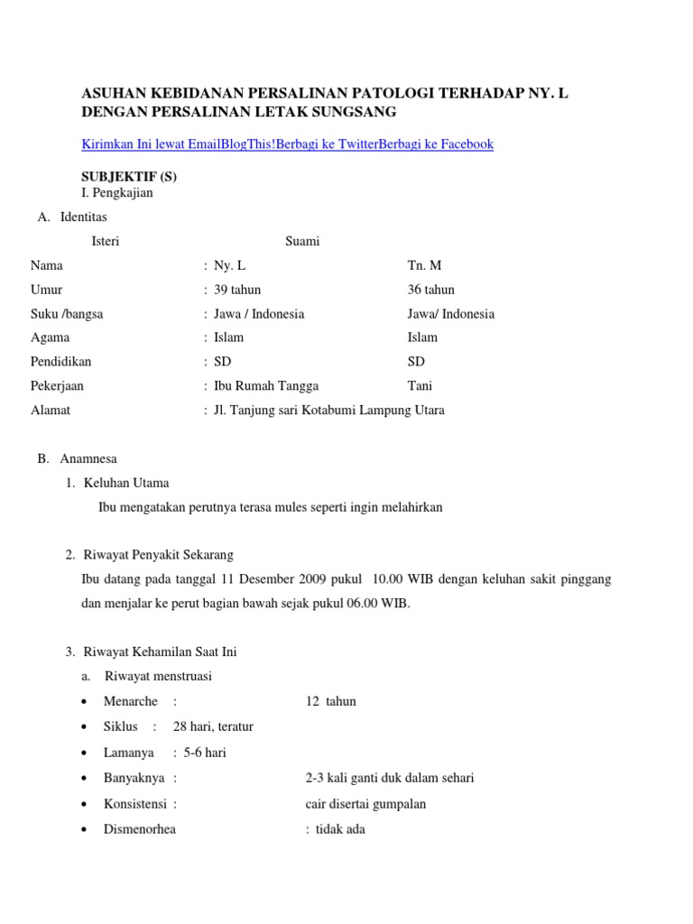 Askeb Persalinan Patologi | PDF
