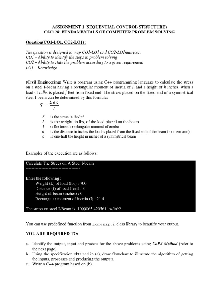 CSC128 Assignment1 | PDF | Input/Output | Algorithms