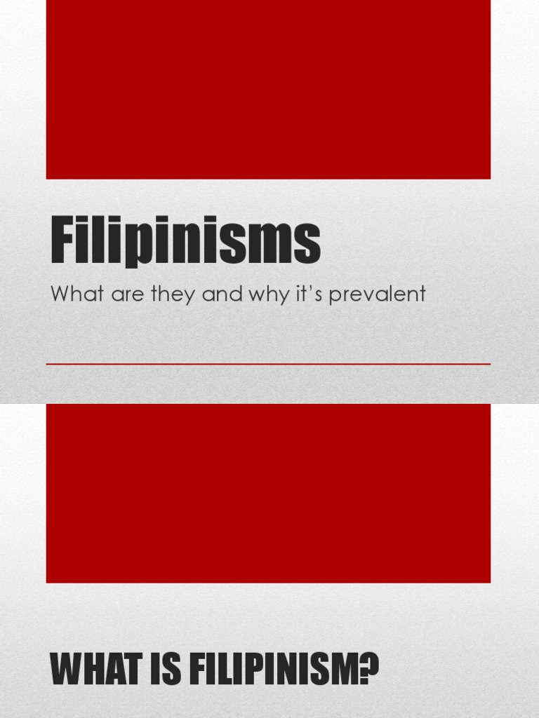 Filipinisms Raf and Mark ADP | PDF