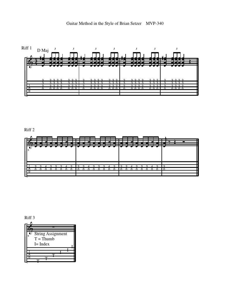Brian Setzer-Style Curt Mitchell | PDF | Théorie de la musique ...