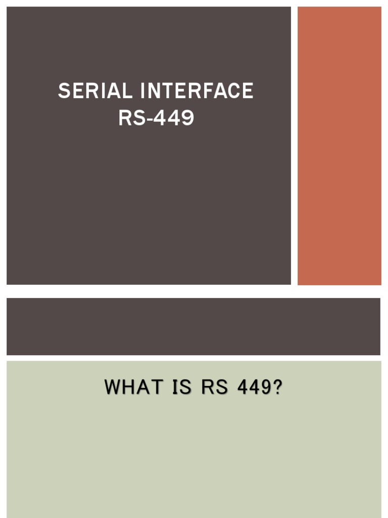 Serial Interface RS-449 | PDF | Electrical Connector | Physical Layer ...