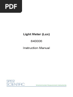 SOP For Lux Level Meter | PDF