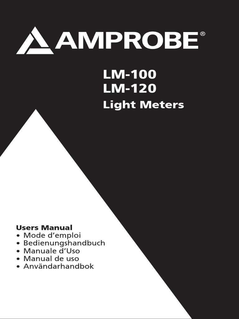 LM-100 LM-120 Light-Meters Manual PDF | PDF | Electromagnetic ...