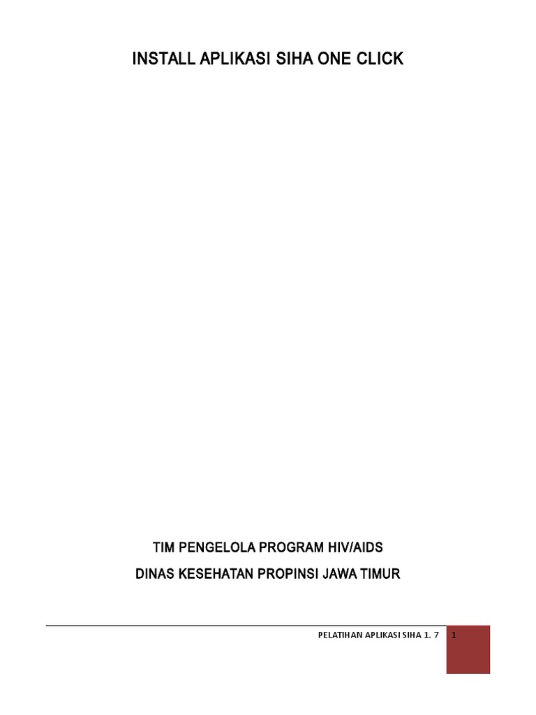 1.install Aplikasi Siha 1 Click Dan Update 1.7 | PDF