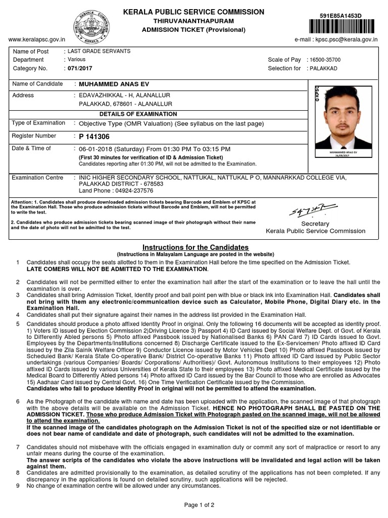 Conductor Licence Exam Instructions | PDF | Identity Document | Test ...