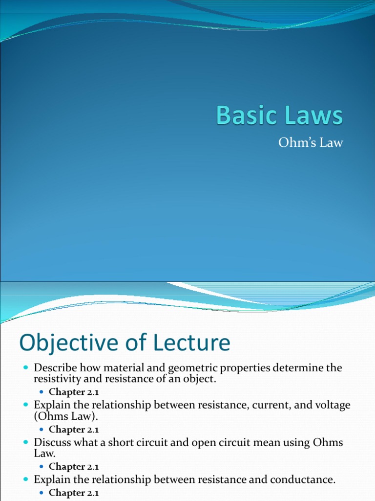 Ohms Law | Download Free PDF | Electrical Conductor | Electrical Resistance And Conductance