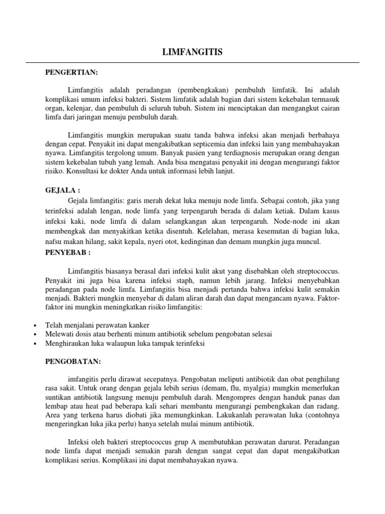 LIMFANGITIS | PDF