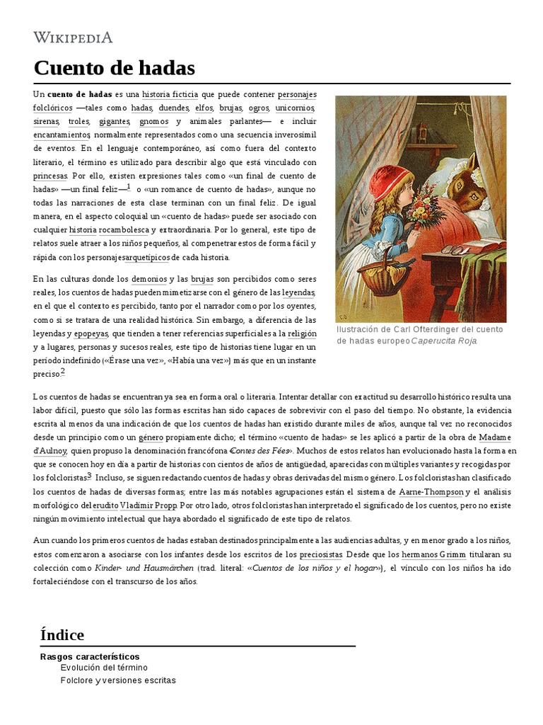 Cuento de Hadas | PDF | Cuentos de hadas