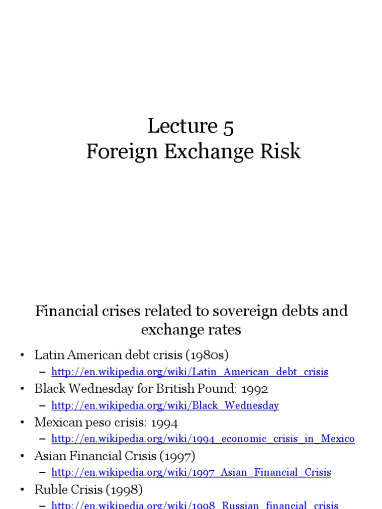 Lecture 5 Foreign Exchange Risk | PDF | Purchasing Power Parity ...