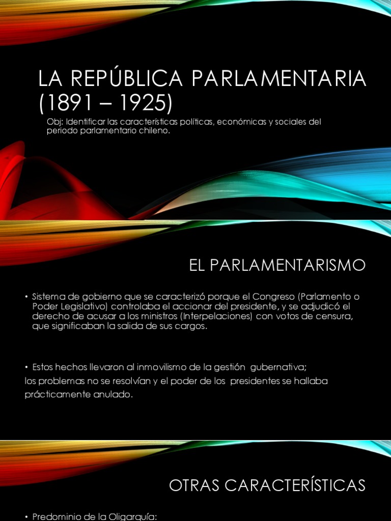 La República Parlamentaria (1891 – 1925) | PDF | Parlamento | Esfera ...