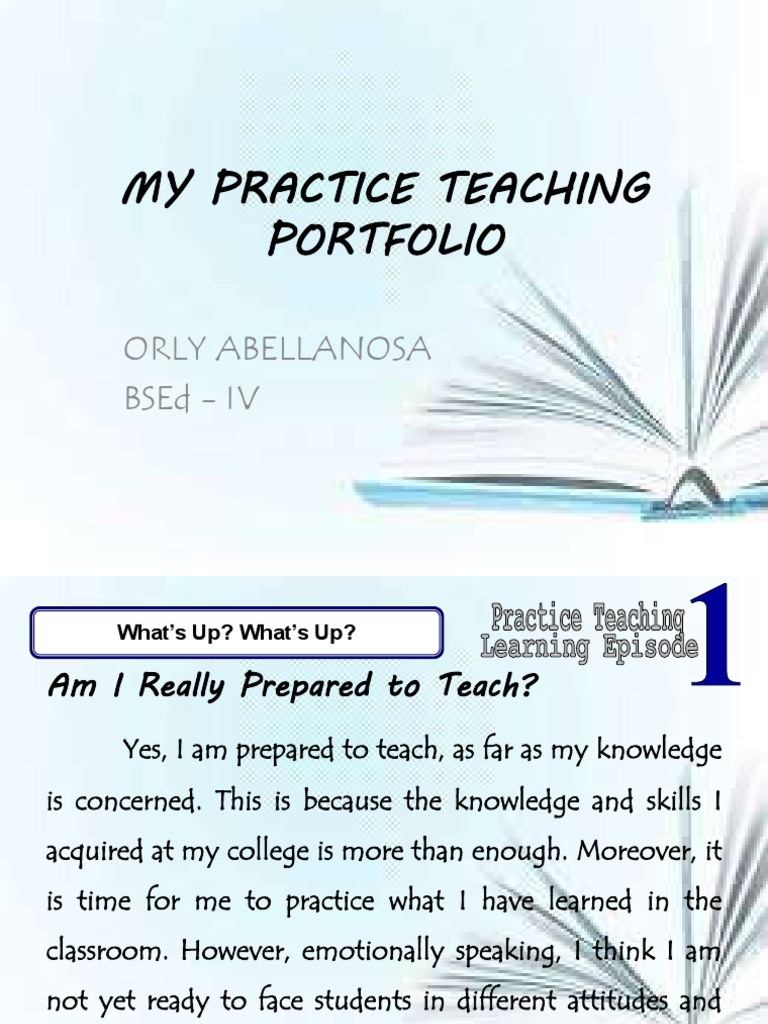 My Practice Teaching Portfolio: Orly Abellanosa Bsed - Iv | PDF ...